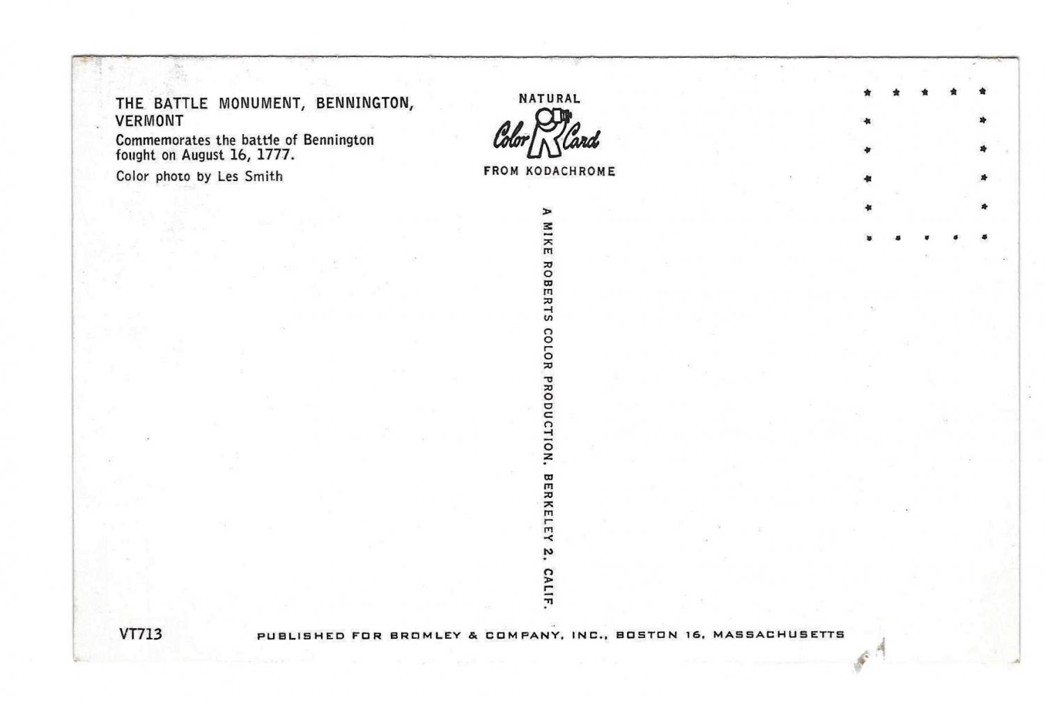 Bennington Vermont Museum and Battle Monument 2 Vintage Mike Roberts ...