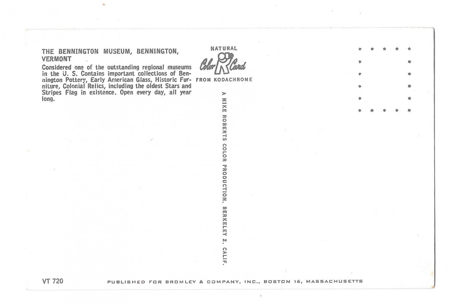 Bennington Vermont Museum and Battle Monument 2 Vintage Mike Roberts Postcards