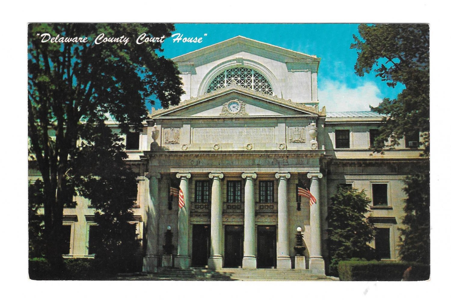PA Delaware County Courthouse Media Vintage Pennsylvania Postcard