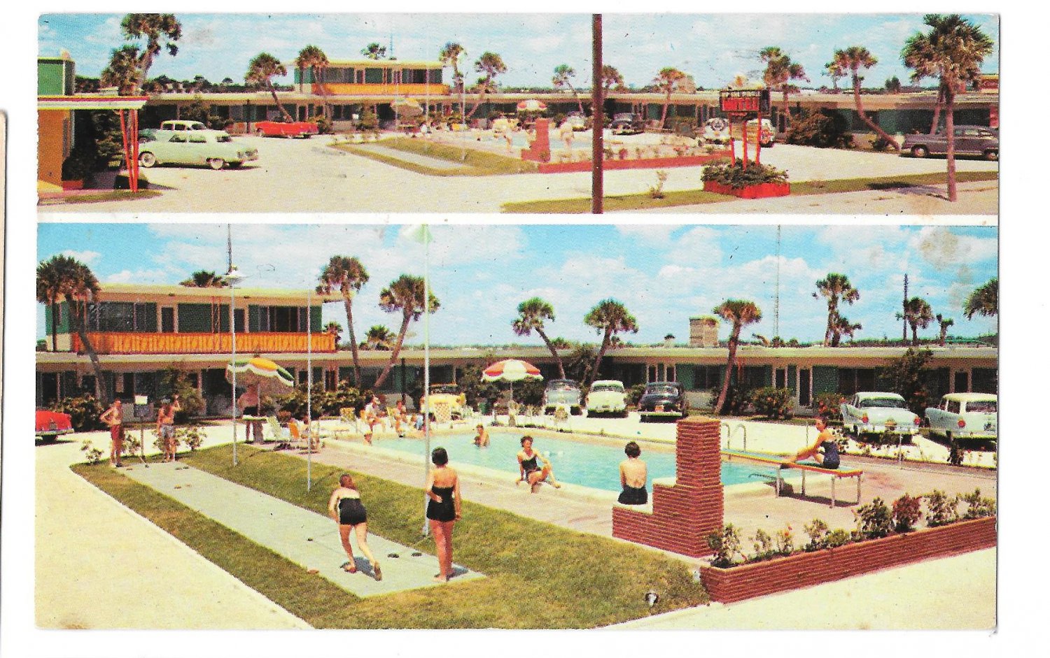 Rip Van Winkle Motel Daytona Beach FL Dual View Swimming Pool Posted ...