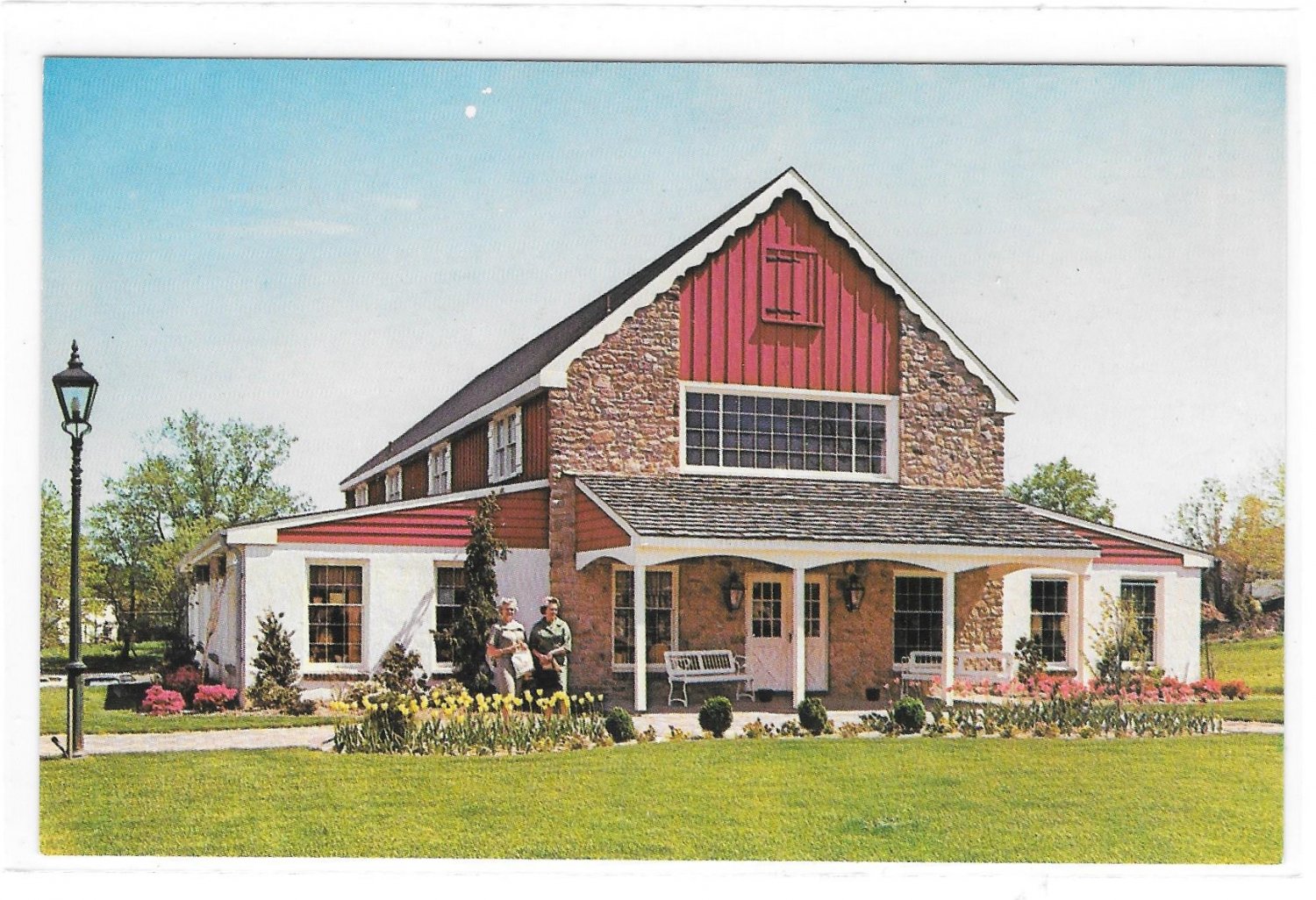 Lahaska PA Painting Peddlers Village Green Map Cock n Bull Restaurant 2 ...