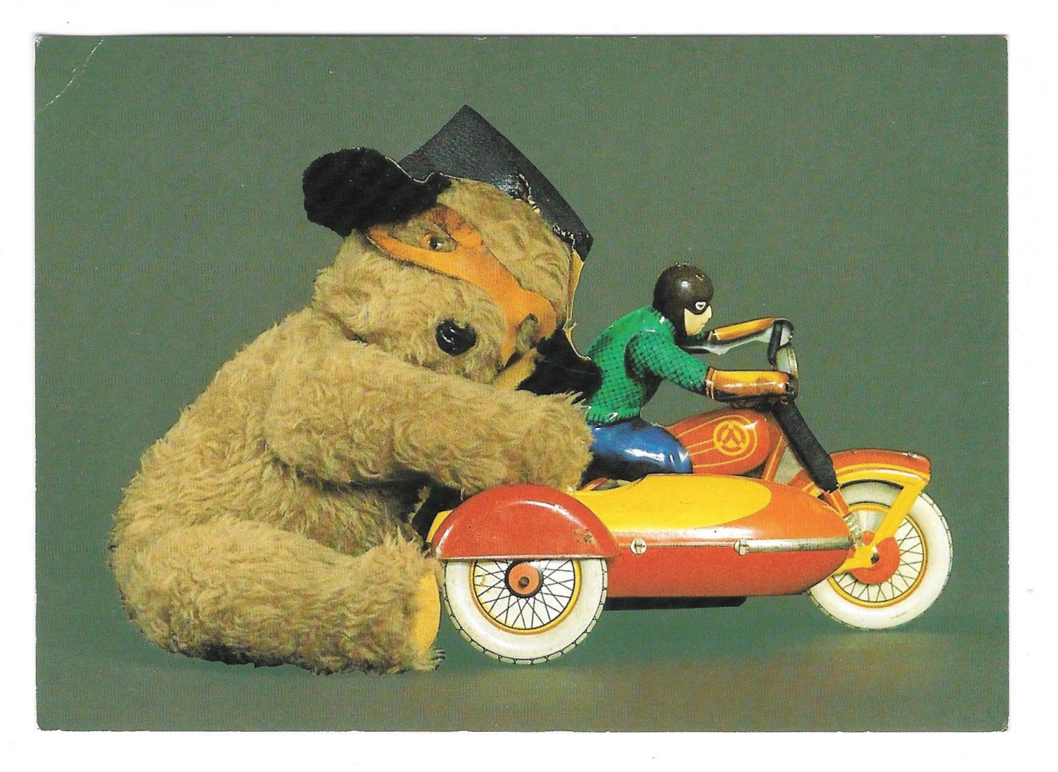 Dressed Stuffed Teddy Bear Biggles Toy Motorcycle Caroline Irwin Vntg ...