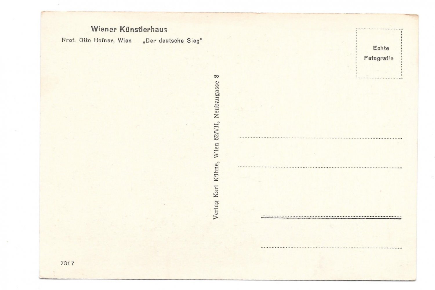 RPPC Der Deutsche Sieg Sculpture Otto Hofner Karrl Kuhne 7317 Austria ...