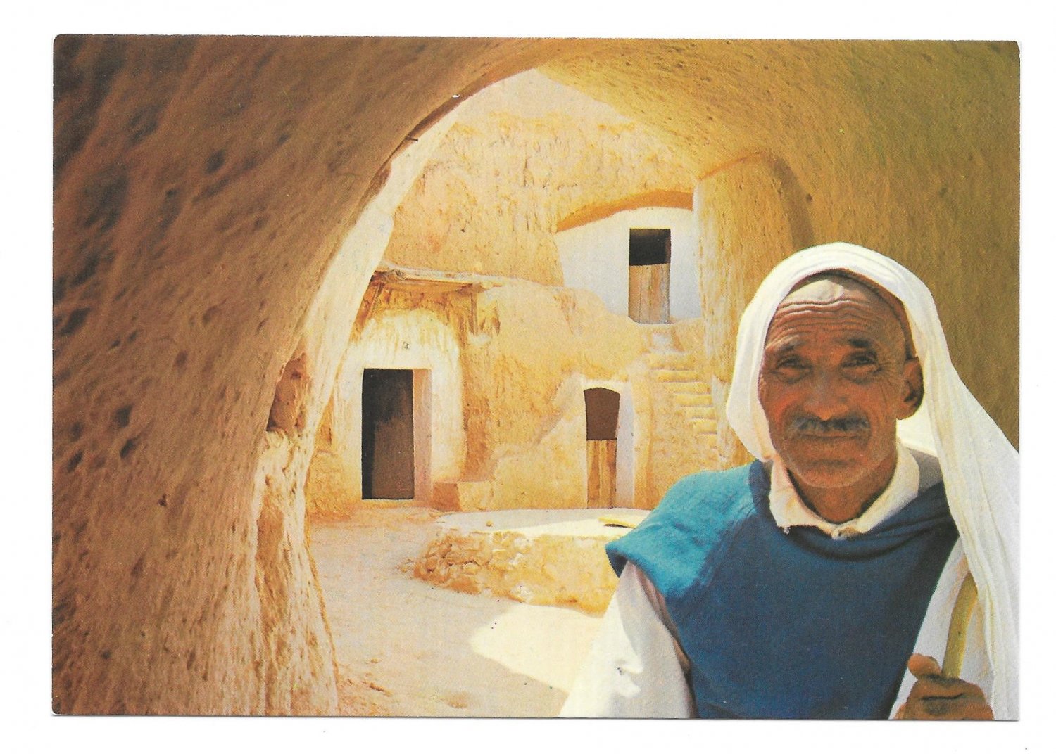 Africa Tunisia Matmata Berber Man Cave Dwellings Underground Troglodyde ...