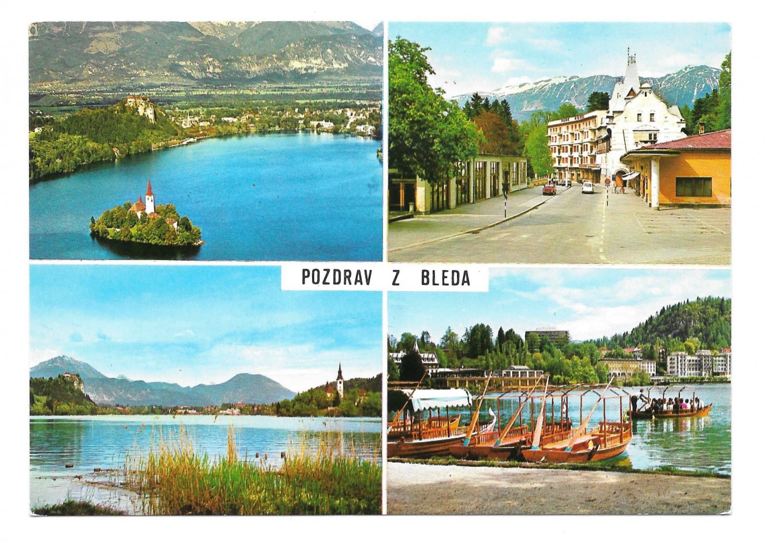 Slovenia Yugoslavia Bled Greetings Bleda Pozdrav Multiview 4X6 Fotolik ...