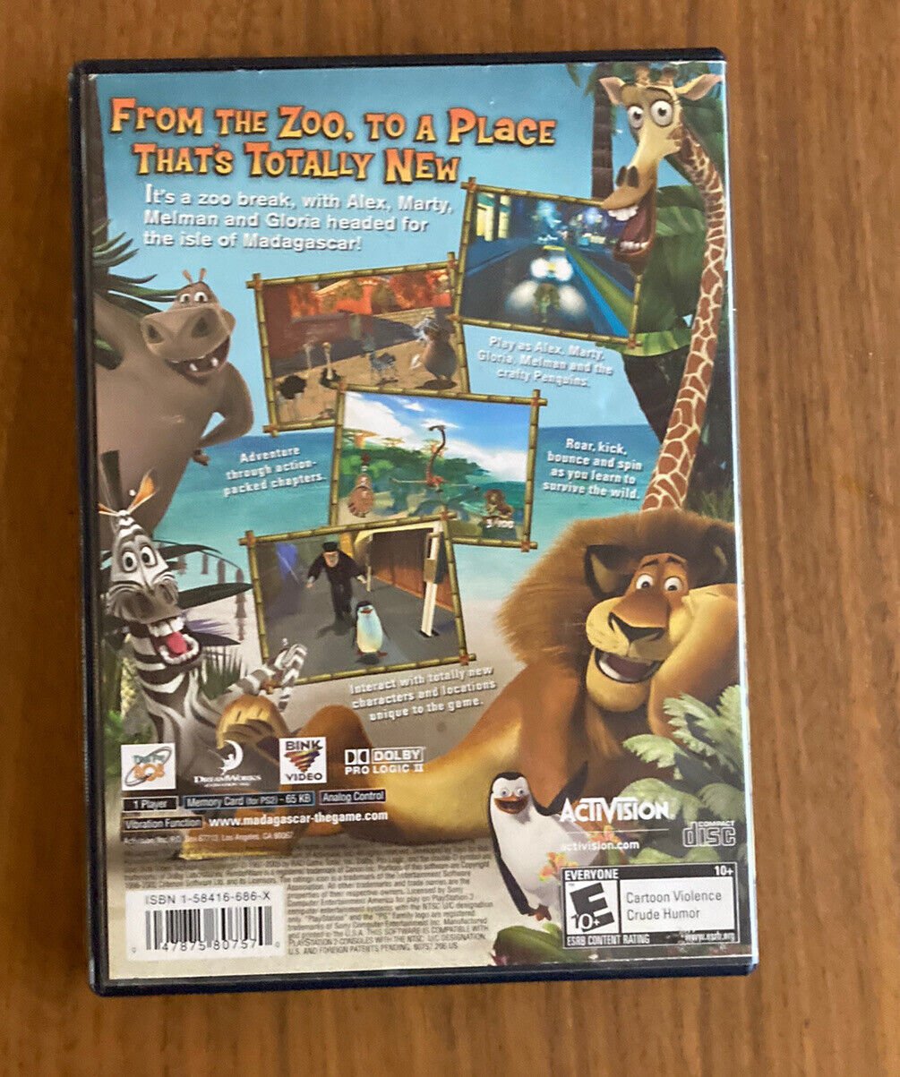Madagascar Video Game PS2 Sony PlayStation 2
