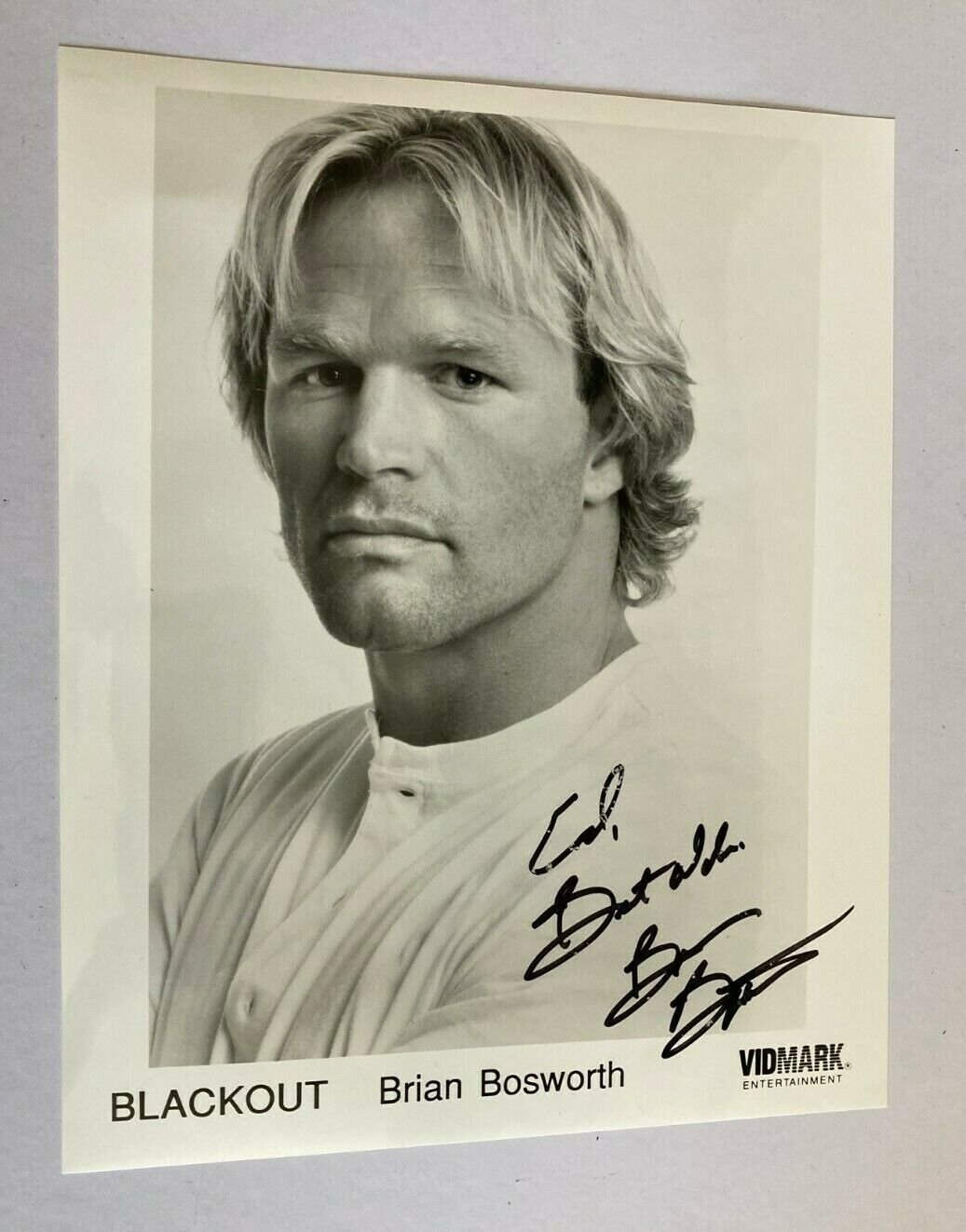 Brian Bosworth Blackout Movie Photo Signed