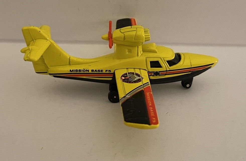 Matchbox Mission Base F5 Airplane Diecast Yellow Plane
