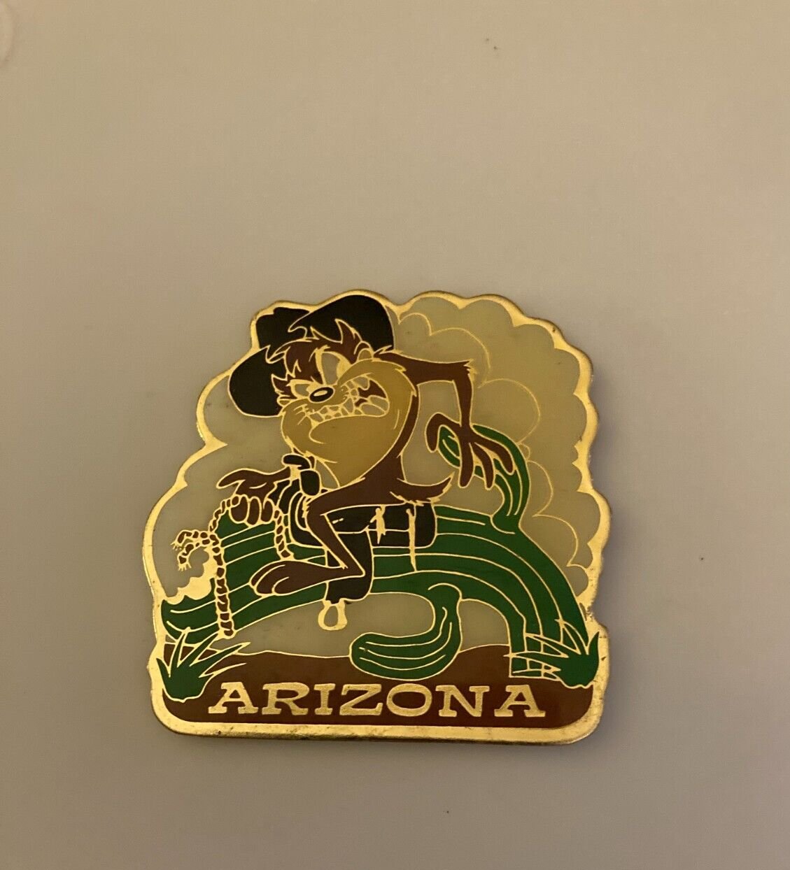 Tazmanian Devil Cowboy Taz Riding A Cactus Arizona Magnet