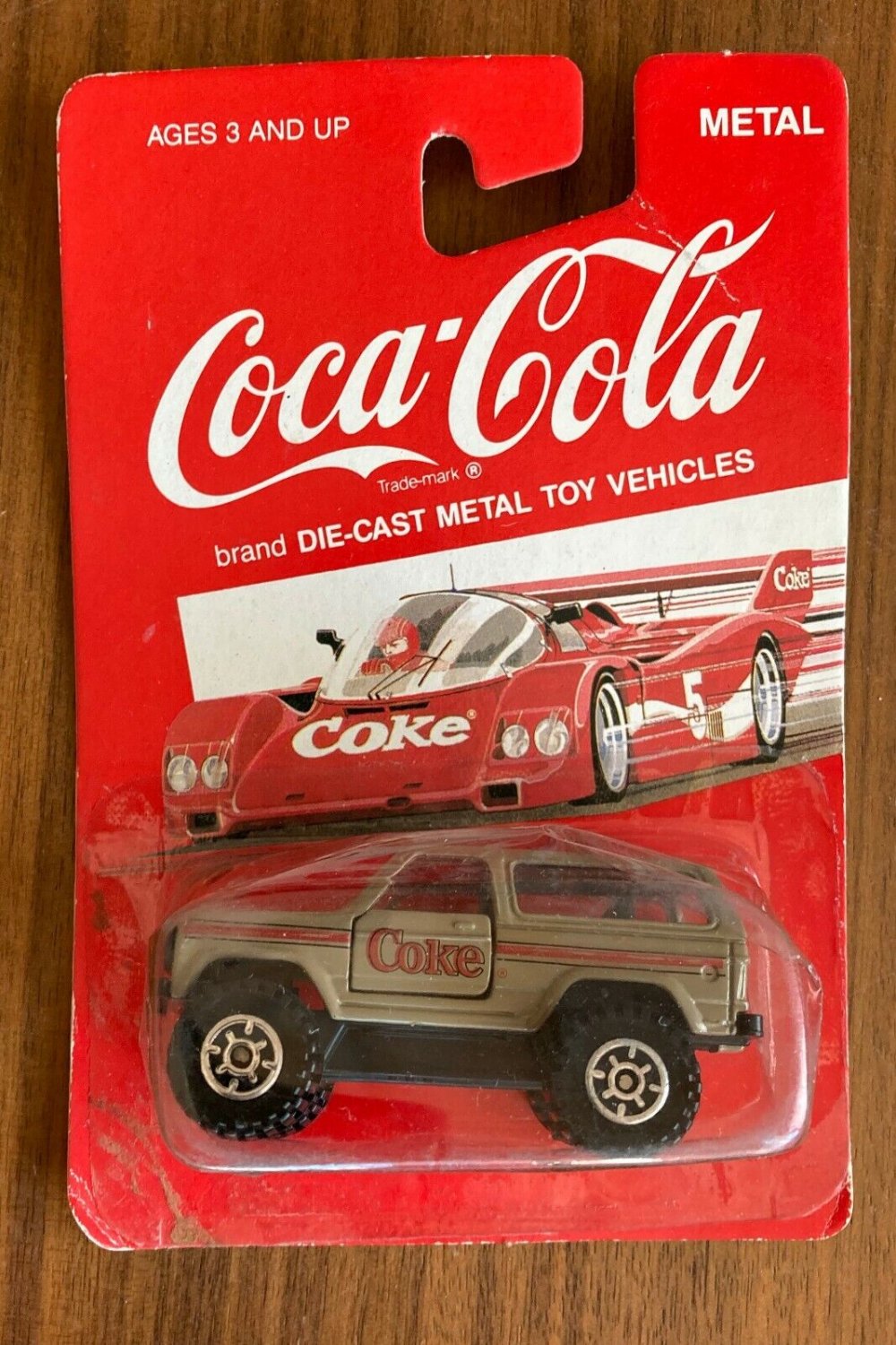 Coca-Cola Coke Gold Jeep 4 x4 Diecast Car Metal Toy 1/64 Hartoy Vintage ...