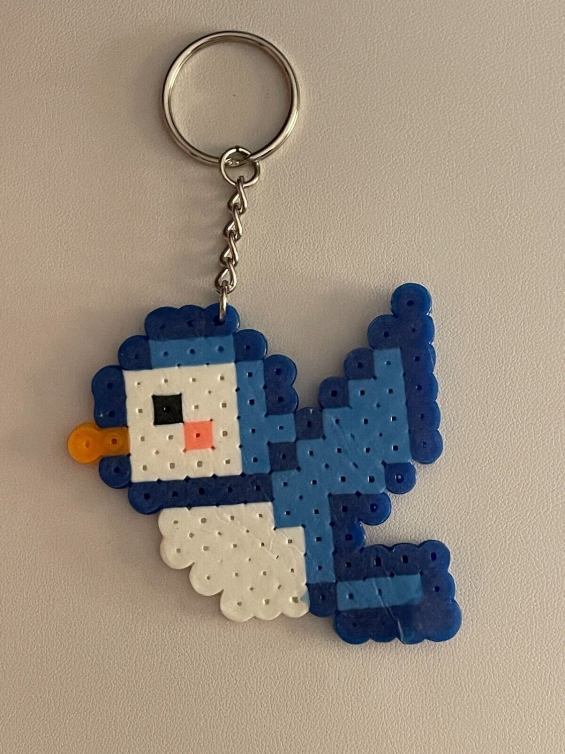 Blue Bird Perler Bead Keychain Key Chain Keychain