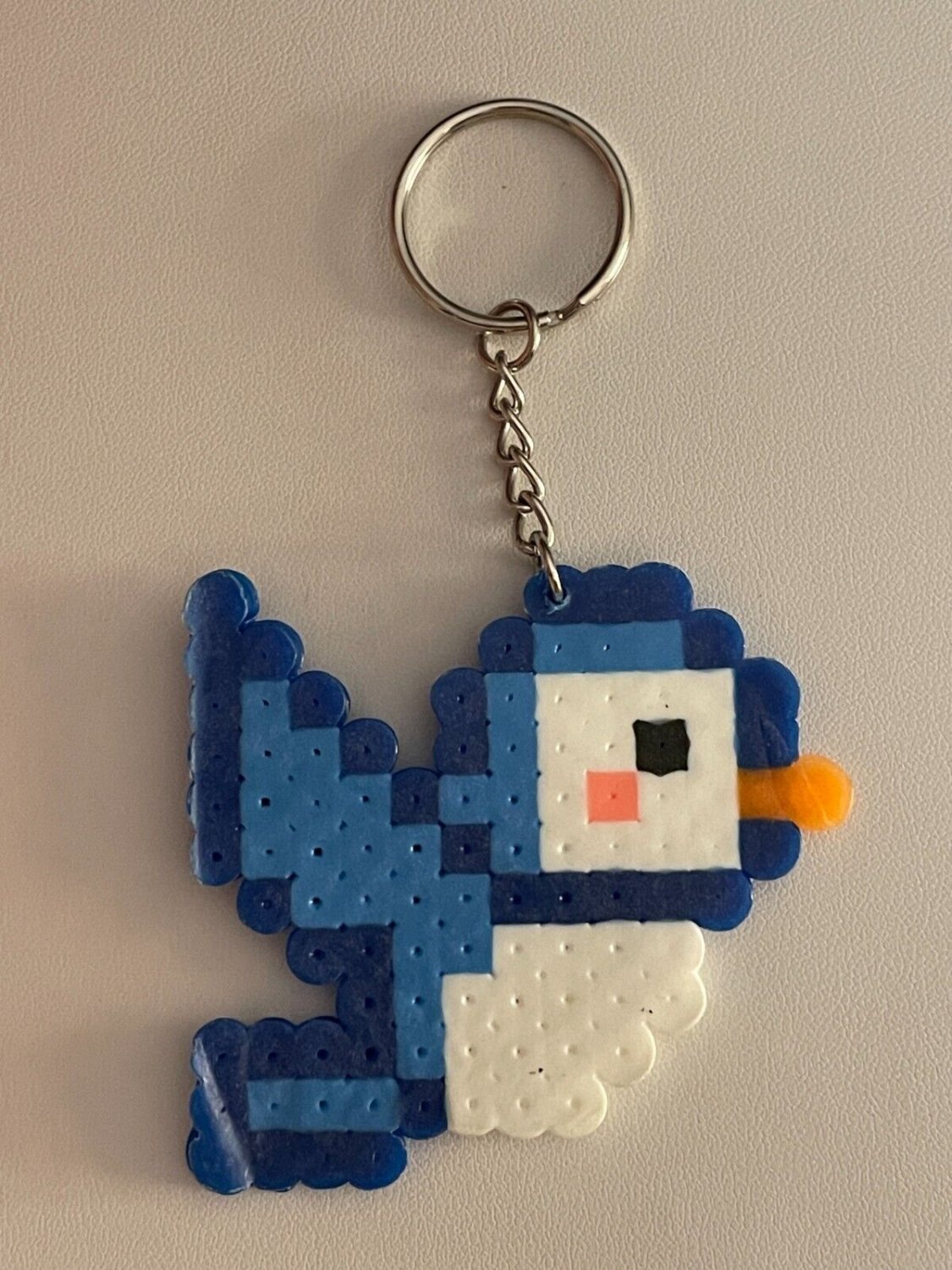 Blue Bird Perler Bead Keychain Key Chain Keychain