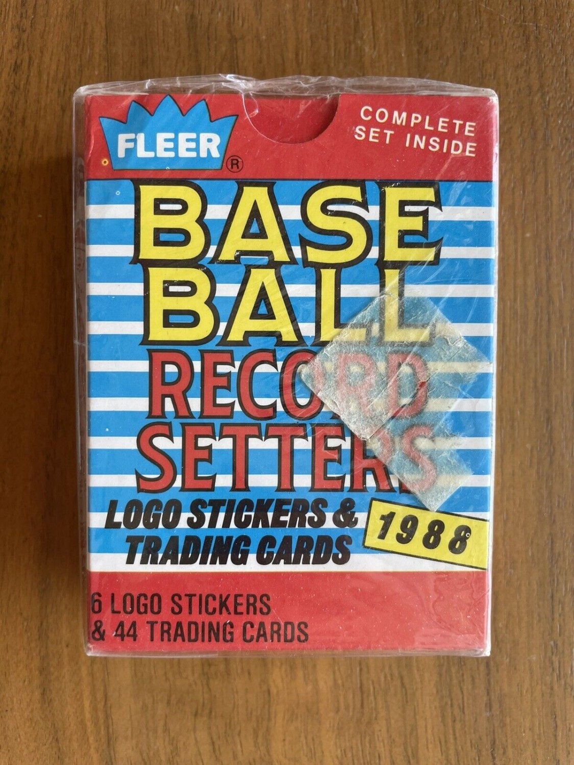 1988 Fleer Baseball Record Setters Logo Stickers & Trading Cards Set ...