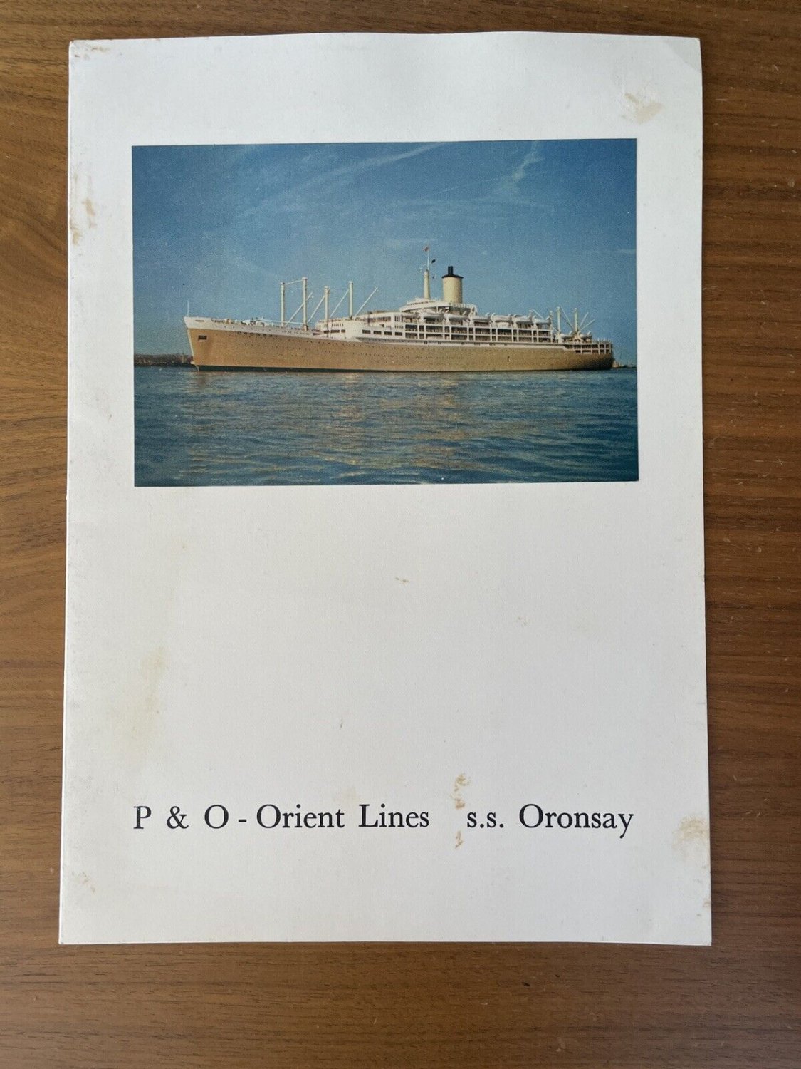 P & O Orient Lines Dinner Menu April 24 1963 S.S. Oronsay Cruise Ship