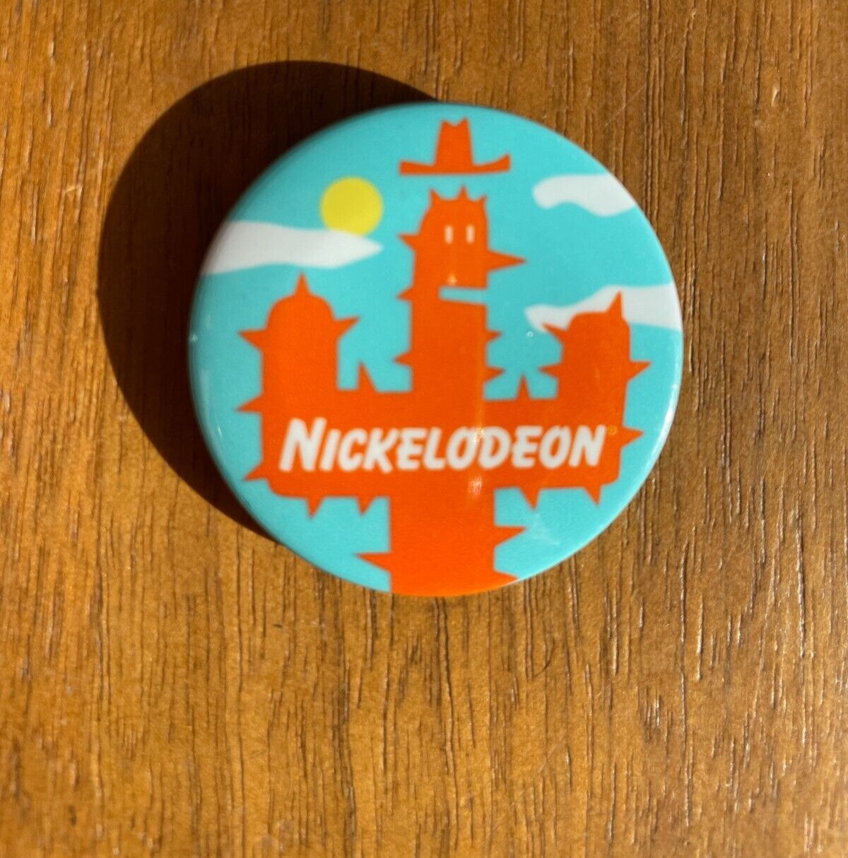 Nickelodeon Cowboy Cactus Logo Button Pin