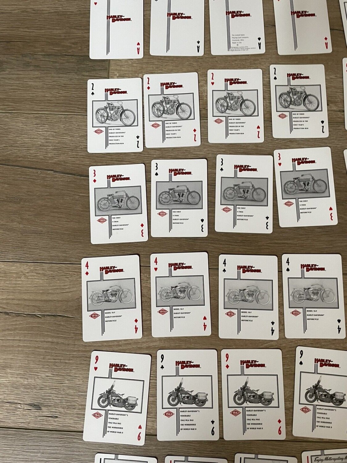 Harley Davidson Motorcycles Playing Cards Deck Complete