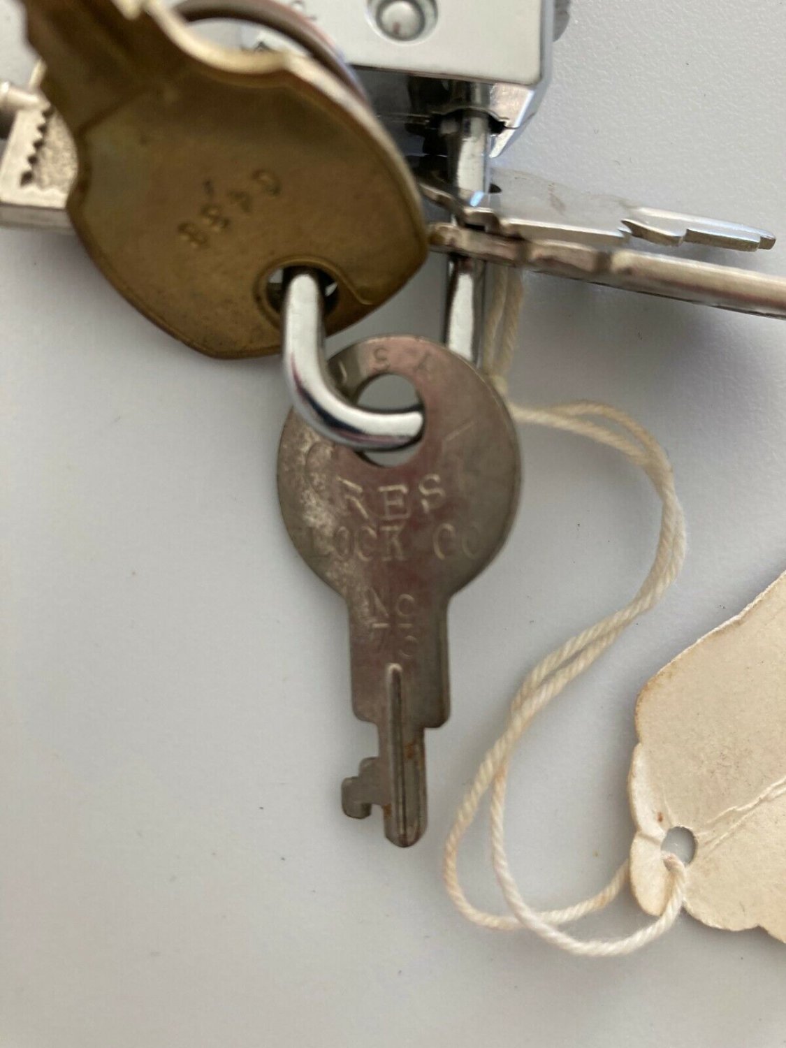 Presto Lock Padlock Combination Lock & Keys Set Amelia Earhart Crest