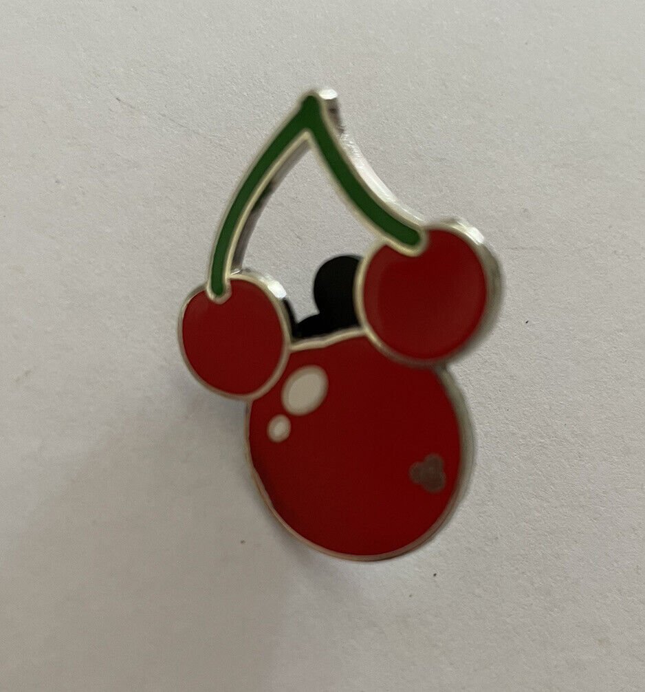 Mickey Mouse Face Red Cherry Pin Disney Pin