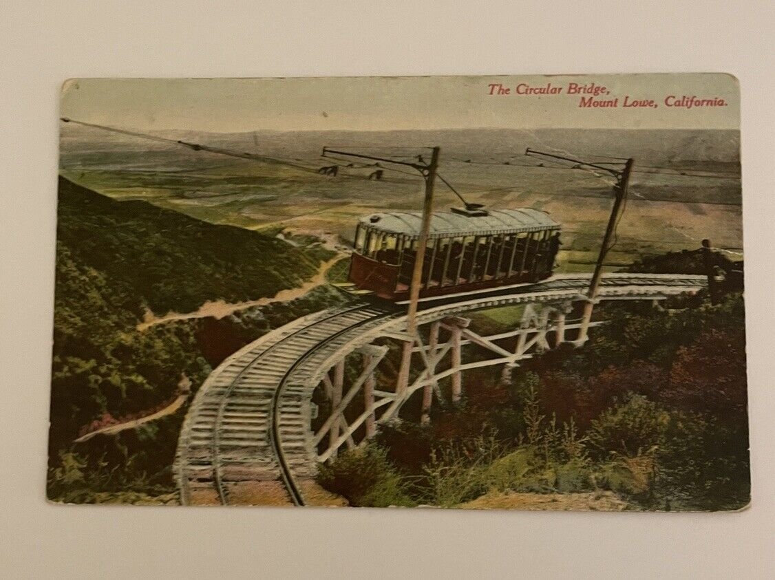 The Circular Bridge Mount Lowe California Postcard
