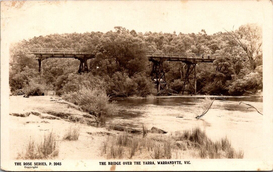 The Bridge Over The Yarra Warrandyte Victoria Postcard