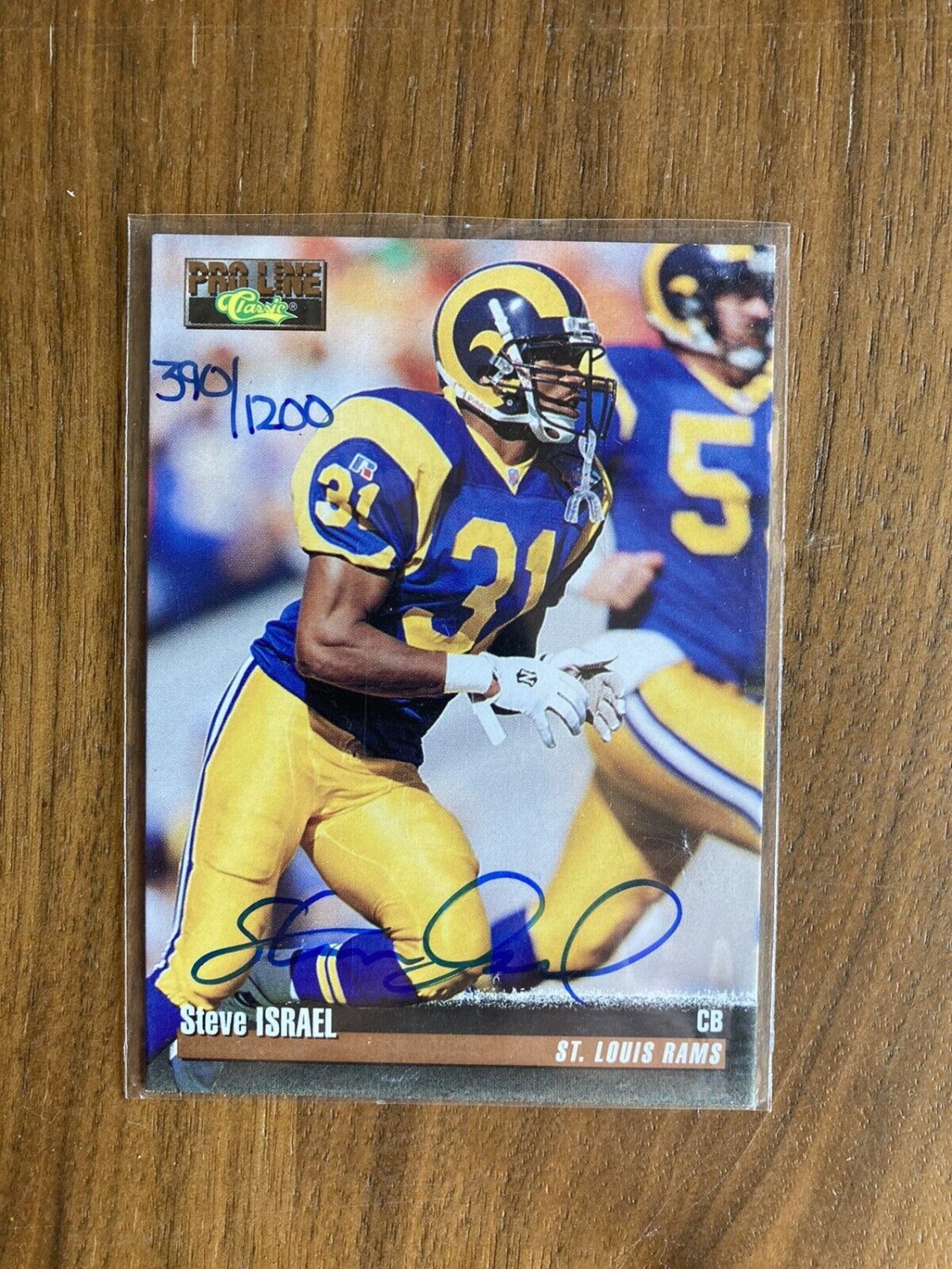 1995 Pro Line Classic Steve Israel #44 Auto 390 /1200 St. Louis Rams