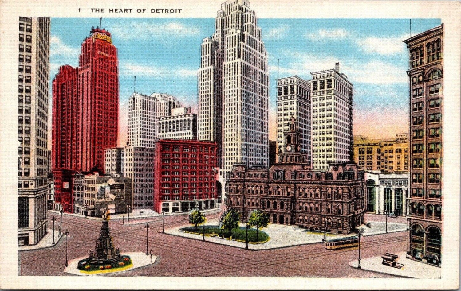 The Heart Of Detroit Michigan Postcard