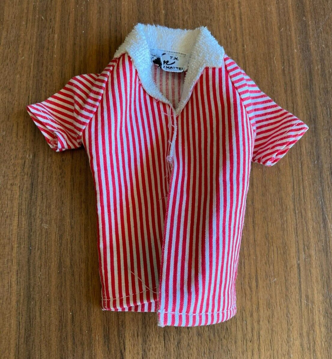 Barbie Ken Doll Clothes Red & White Striped Bathing Suit Jacket