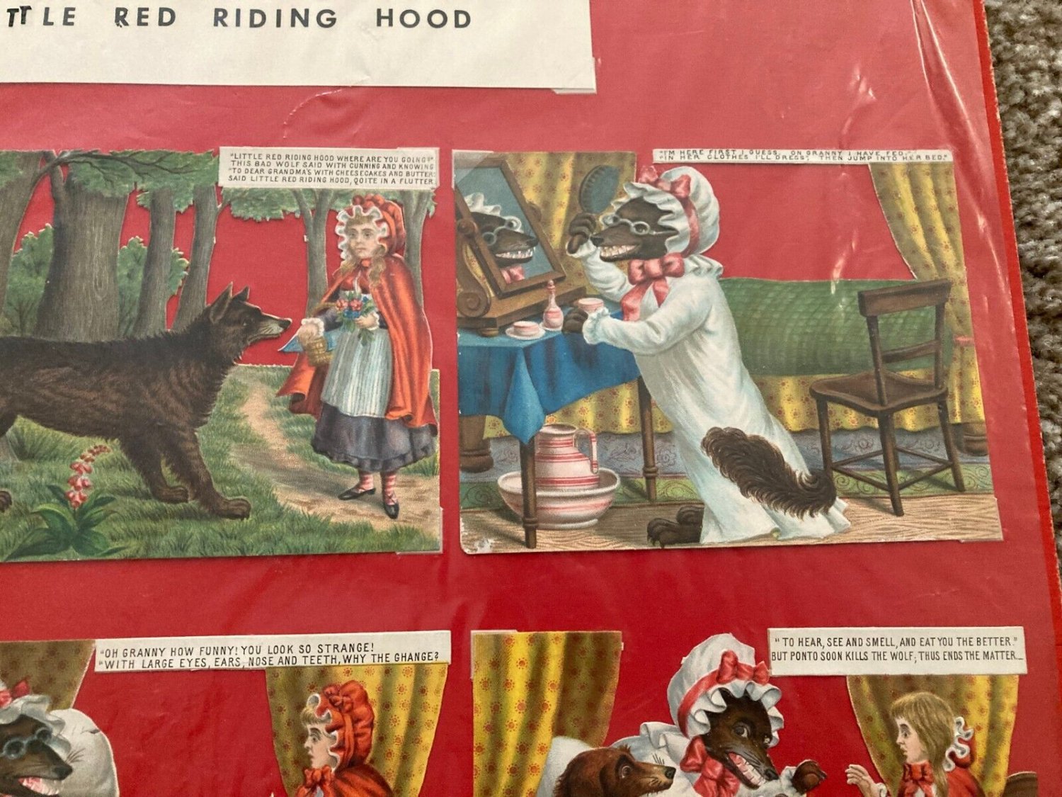 Little Red Riding Hood Storyboard Cut Outs Larger Size