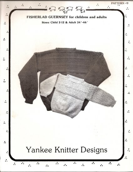 Yankee Knitter Designs Knitting Pattern Leaflet #9 Childs or Adult ...