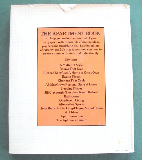 THE APARTMENT BOOK BY RICK MITZ HARDBACK 1979 ISBN: 0517536994
