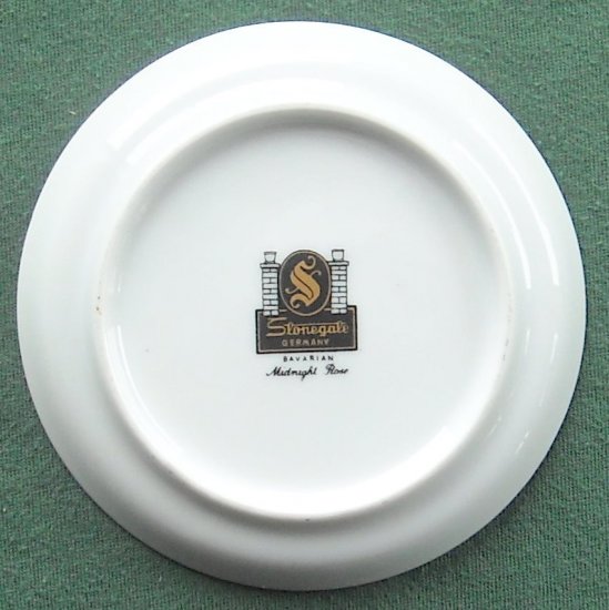 Midnight Rose Silver Bavarian Stonegate Germany Small Plate