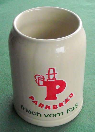 Vintage Parkbrau Germany beer mug krug stein