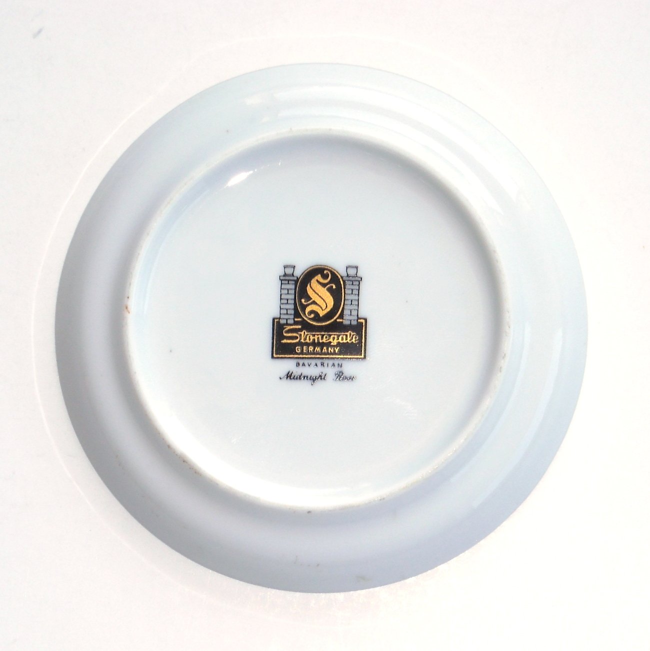 Midnight Rose Silver Bavarian Stonegate Germany Small Plate