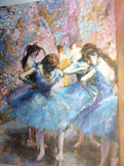 Ballet Classic LARGE Lithograph Print- BEFORE THE BALLET- EDGAR DEGAS