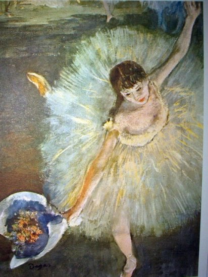 EDGAR DEGAS-End of Arabesque Unused Ballet Lithograph Print