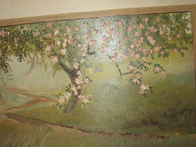 1885-APPLE BLOSSOMS-GORGEOUS-ORIGINAL ANTIQUE CHROMOLITHOGRAPH PRINT ...