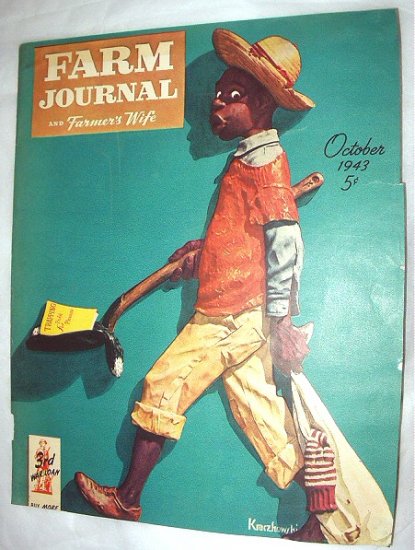 1943 Farm Journal Magazine Cover Only-Black Boy with shovel-Artist ...