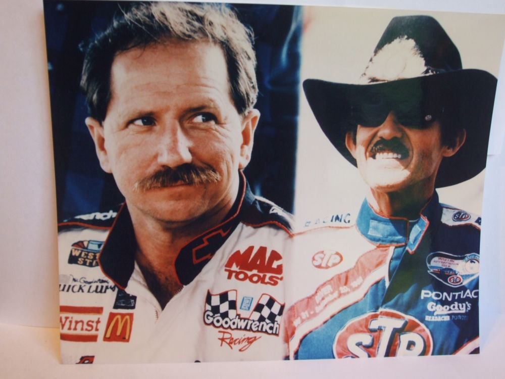 Richard Petty Dale Earnhardt Glossy Color Photo Print 8 x 10 Nascar 7 ...