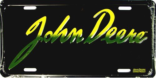 LP-079 John Deere Script License Plate