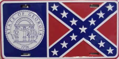 LP-466 Georgia Flag License Plate