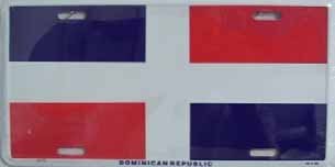 LP-484 Dominican Republic Flag License Plate