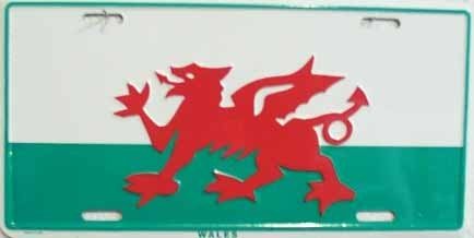 LP-510 Wales Flag License Plate