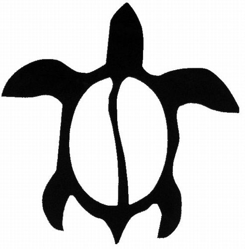 DEC-043S Sea Turtle Vinyl Decal Graphic - approx 4"