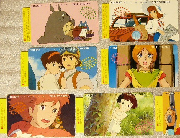 11 Stickers - Animage 1988 - Pazu & Sheeta - made in JAPAN - Totoro