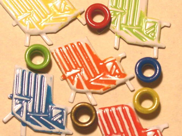 Brads Mix Beach Chair Pool Eyelets Card Embellishments