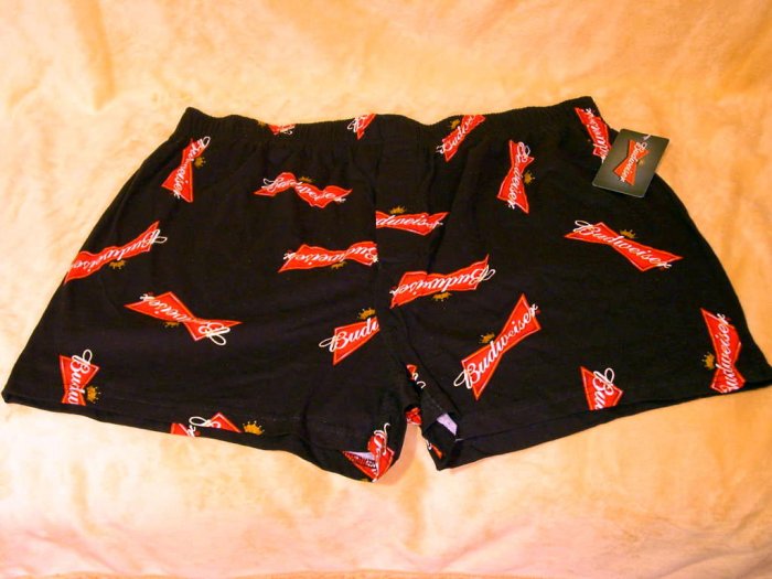 NEW X-L Mens BUDWEISER LOGO Boxer Shorts XL 40-42 NWT