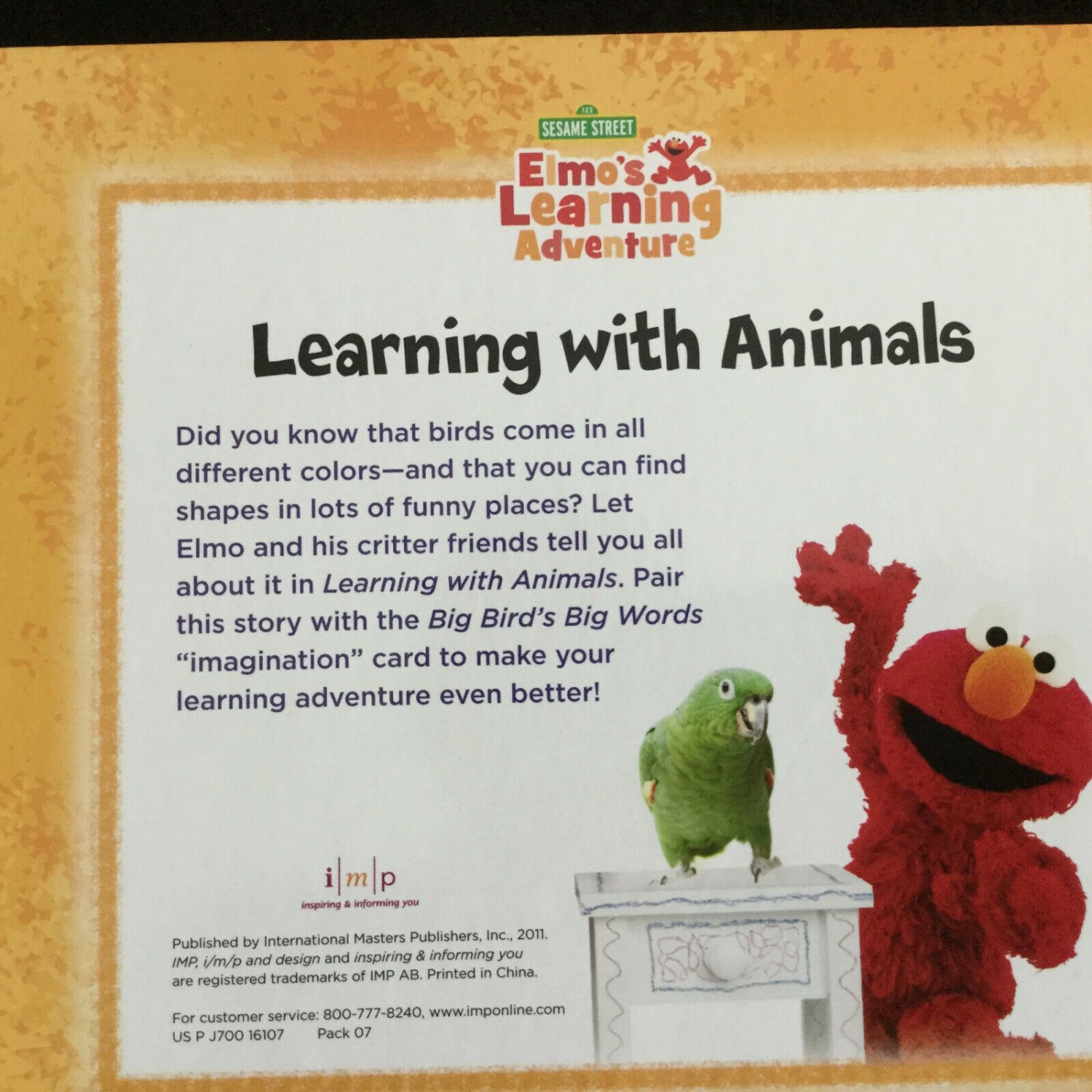 Sesame Street Elmo's Learning Adventure Hardback Lot of 4 Books 7, 8, 9, 11
