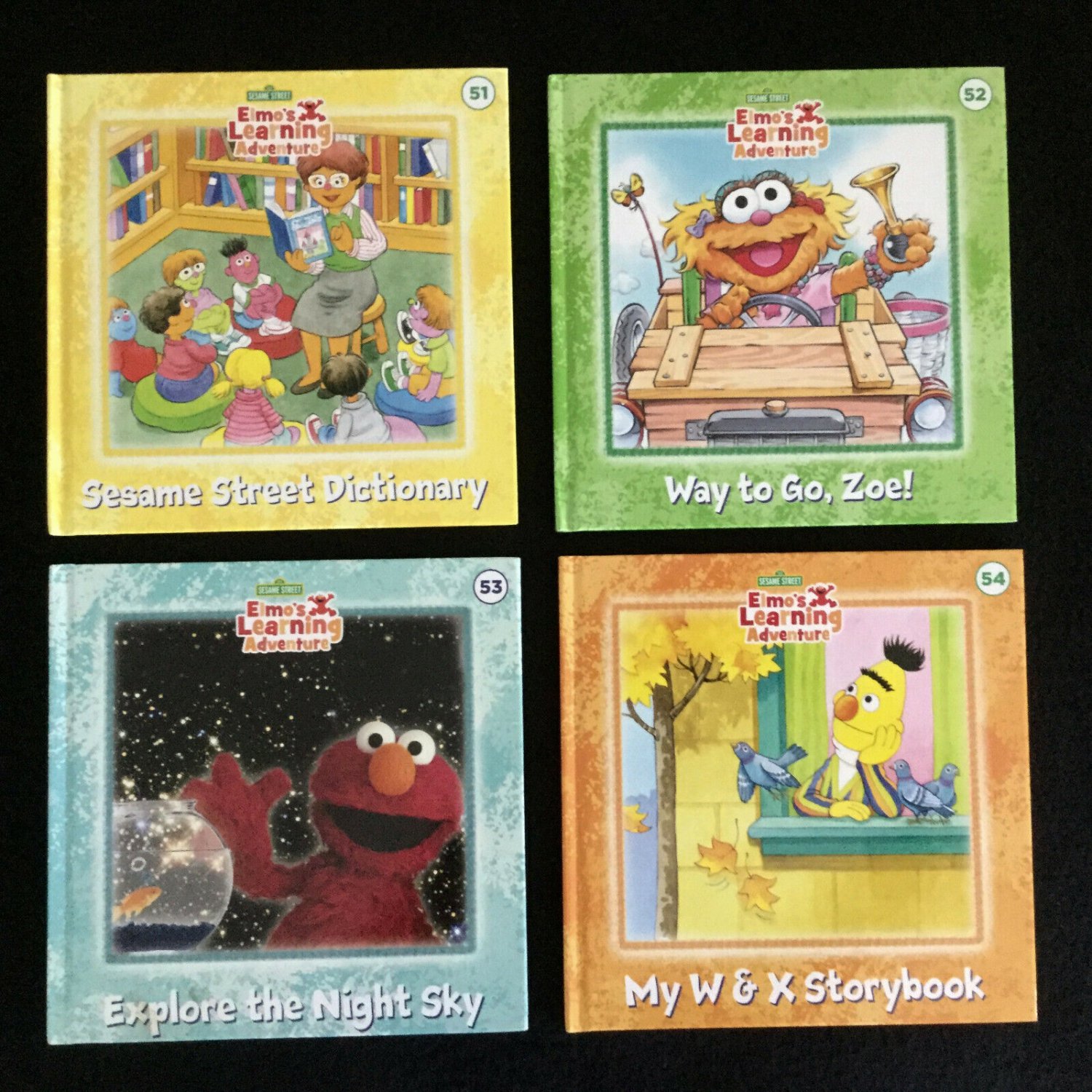 Sesame Street Elmo's Learning Adventure Hardback Lot of 4 Books 51,52 ...