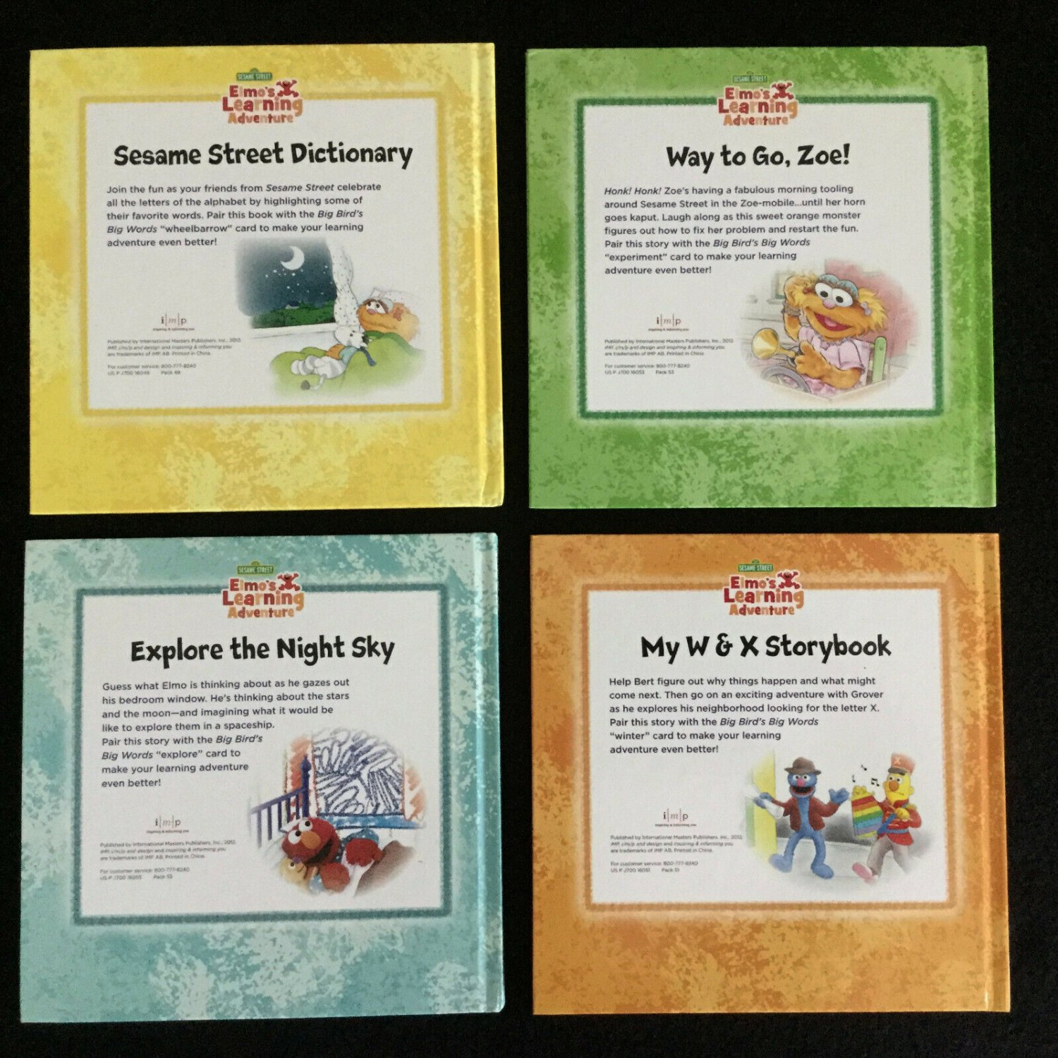 Sesame Street Elmo's Learning Adventure Hardback Lot of 4 Books 51,52 ...