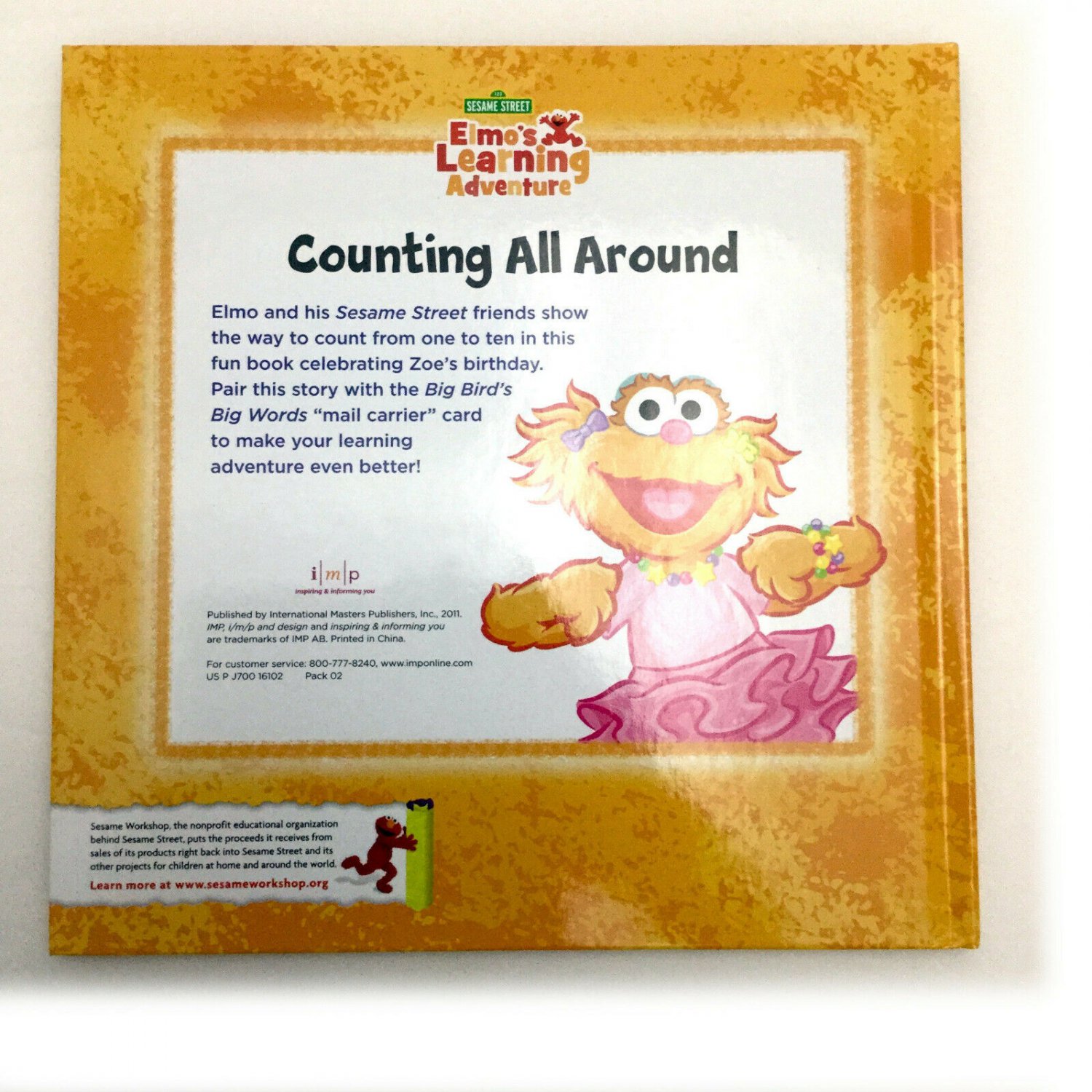 Sesame Street Elmo's Learning Adventure Lot of 5 Books No 1, 2, 3, 4, 5 HC